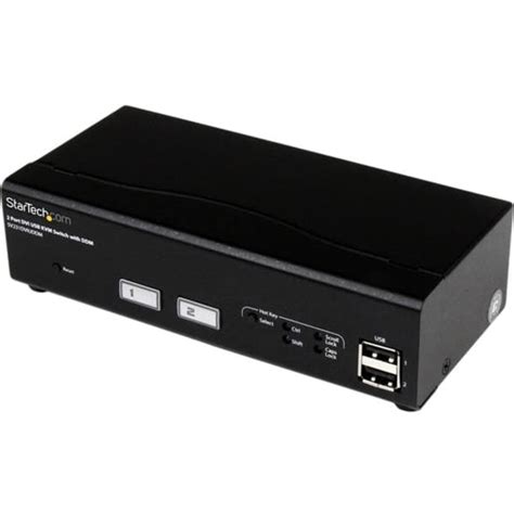 StarTech 2 Port USB DVI KVM Switch With DDM Fast Switching Technology And Cables Walmart Com