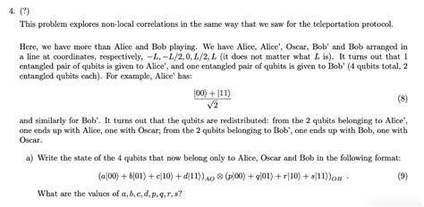 Solved This Problem Explores Non Local Correlations In The