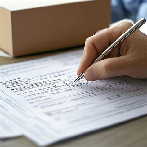 A Visual Of A Customs Declaration Form Being Filled Out With Relevant