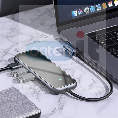 Authentic Baseus USB C To 3 USB 3 0 USB C HDTV SD Card Reader 7Port Converter Adapter Shopee