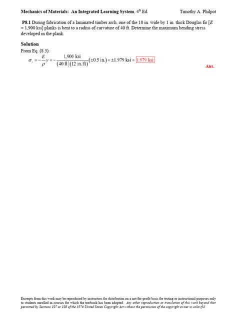 solutions ch08 4e probs01 14 pdf bending beam structure