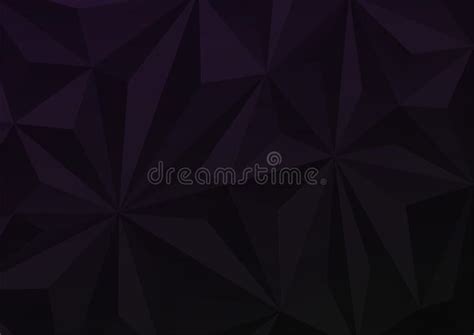 Abstract Low Poly Dark Background With Triangle Shapes Stock Vector