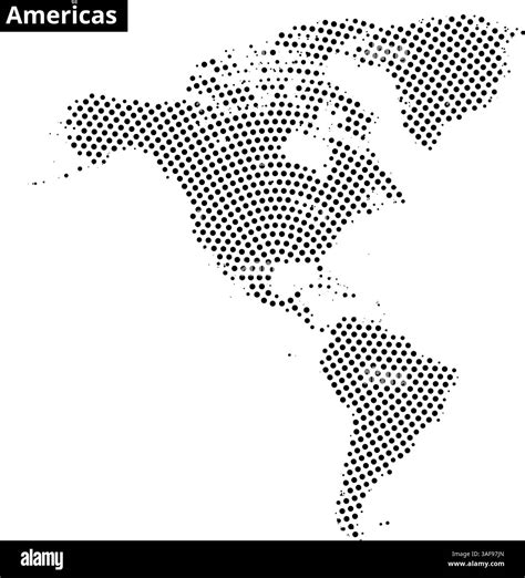 A Dotted Map Showcases The Americas Highlighting Geographical Features