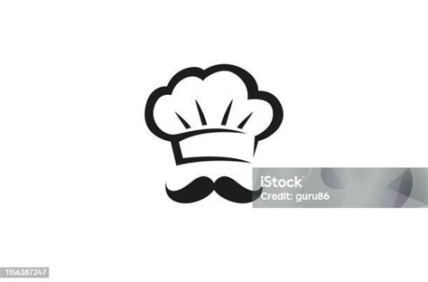 크리에이티브 셰프 모자 콧수염 디자인 벡터 기호 일러스트 요리사 모자에 대한 스톡 벡터 아트 및 기타 이미지 요리사 모자