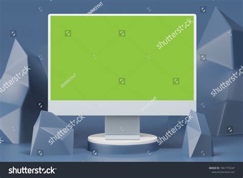 Desktop Computer Green Screen Mockup Placing Stock Illustration 1961775247 Shutterstock