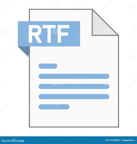 Modern Flat Design Of Rtf File Icon For Web Stock Vector Illustration Of Presentation