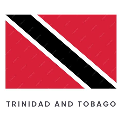 Premium Vector Trinidad And Tobago Flag Isolated On White Background