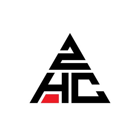 Diseño De Logotipo De Letra Triangular Zhc Con Forma De Triángulo Monograma De Diseño Del