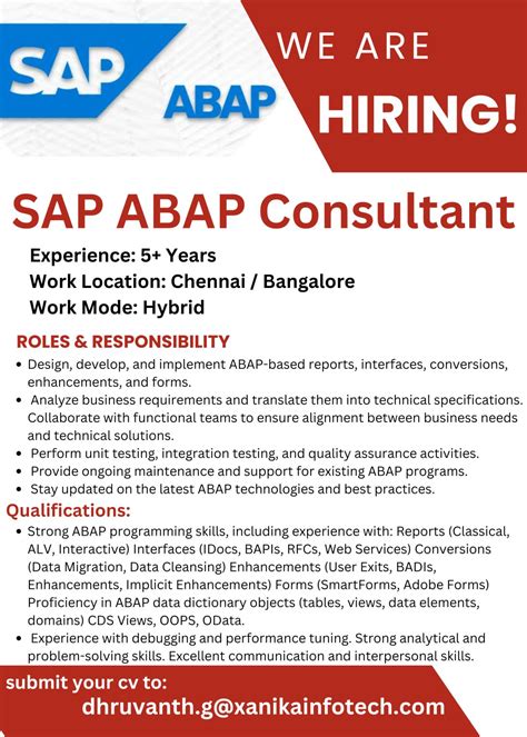 Dhruvanth Gowda R On Linkedin Sap Sapabap Sapconsultant Abap Chennai Bangalore Wfo Hybrid