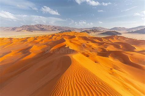 Aerial View Of The Desert Dunes With Sand Ripples And Patterns Remote