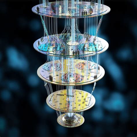 Quantum Computer Close Up Futuristic Technology Generative Ai Image Stock Illustration