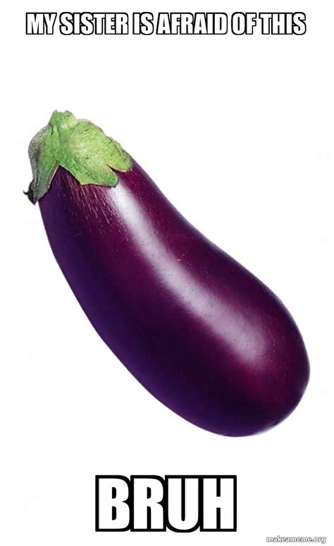 My Sister Is Afraid Of This Bruh Eggplant Meme Generator