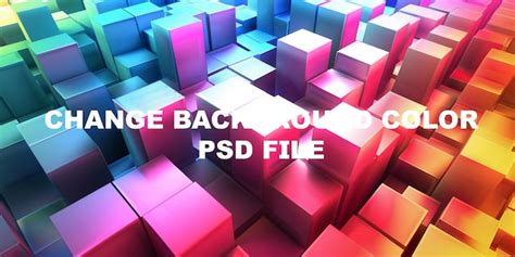 Premium PSD A Colorful Image Of Blocks With A Rainbow Color Scheme