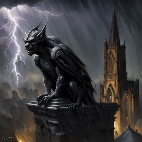 Gargoyl In A Storm By Vividmindart On Deviantart