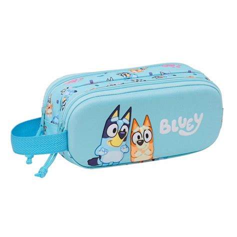 Portatodo Doble 3d Bluey Safta Estuche Escolar Infantil