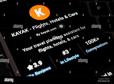 Kayak Custom Gpt Seen In Gpt Store On The Screen Of Smartphone Placed