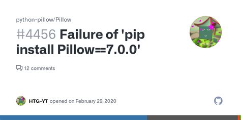 Failure Of Pip Install Pillow Issue Python Pillow Pillow GitHub