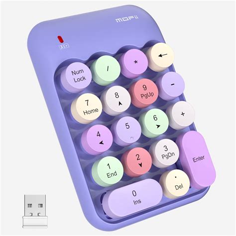mofii wireless number pads purple numeric keypad 18 keys