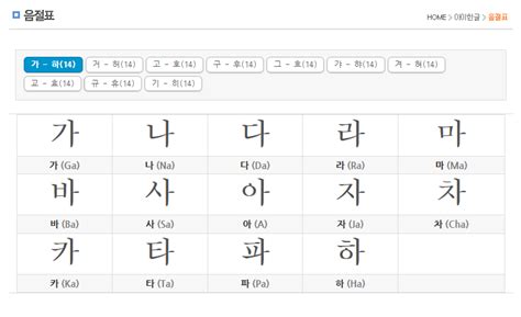 고객센터 샘플보기 음절표