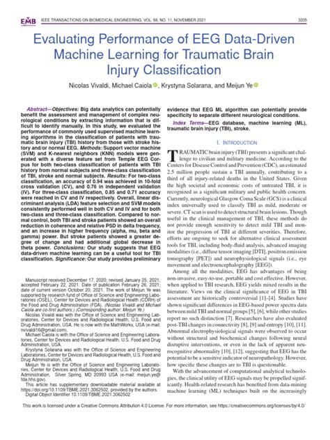 evaluating performance of eeg data driven machine learning for