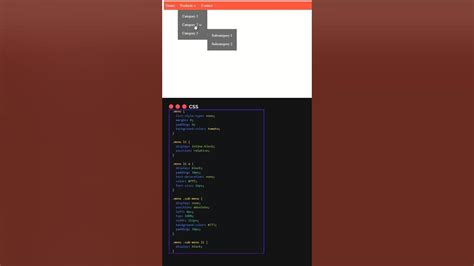 Css Menu Dropdown Hover Coding Webcoding Htmlcss Webdesignshorts