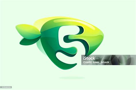 5 로고 환경 친화적 인 5 번 삼각형 화살표 모양에서 잘라낸 3d 사실적인 아이콘 녹색 잎이 있는 수채화 숲 에코 로고 3차원 형태에 대한 스톡 벡터 아트 및 기타 이미지