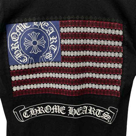 Chrome Hearts American Flag Scroll Logo Tee Size S Mementos Online Shop
