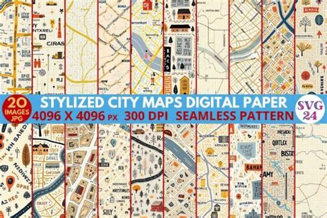 1 Stylized City Maps Designs And Graphics