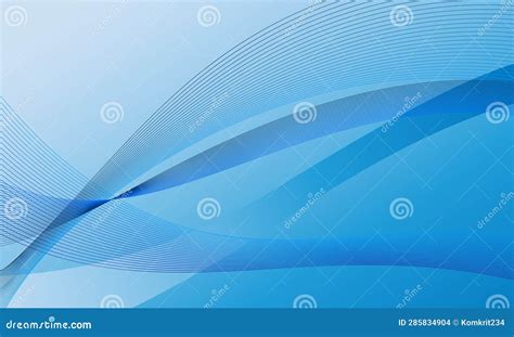 Blue Curves Wave Lines Soft Gradient Abstract Background Stock Illustration Illustration Of