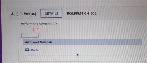 Solved Perform The Computation