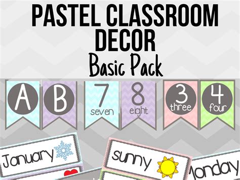 Pastel Classroom Decor Basic Pack Teaching Resources