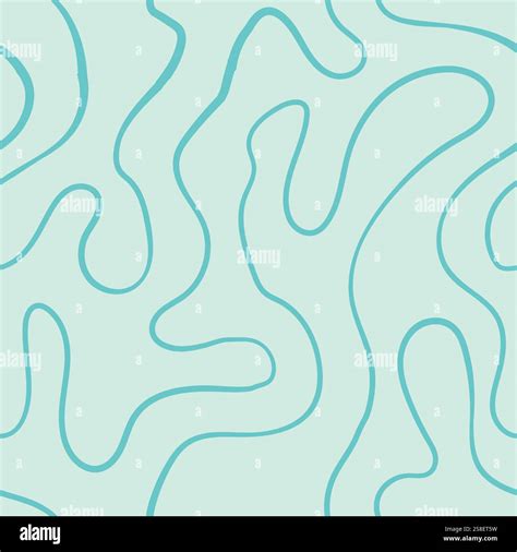 Seamless Abstract Pattern With Squiggles And Scribbles Weaved Curved Lines Chaotic Ink