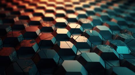 3d Rendered Geometric Hexagon Pattern Backdrop Background Hexagon Pattern Futuristic Pattern