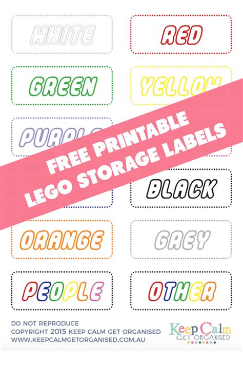 Free Printable Lego Labels Keep Calm Get Organised Labels
