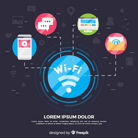 Free Vector Flat Wifi Concept