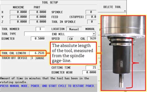 absolute tool length for cnc machinists