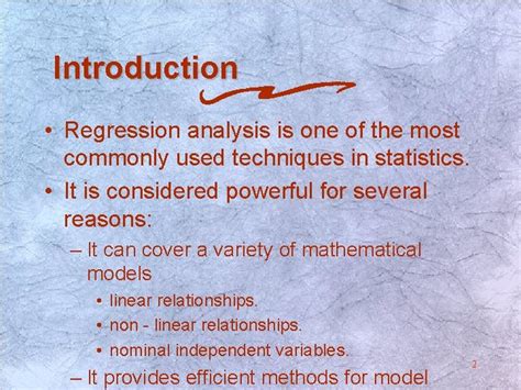 Chapter 9 Supplement Model Building 1 Introduction Regression