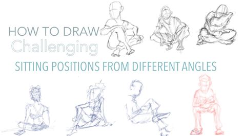 How To Draw Super Hard Sitting Positions EASY YouTube