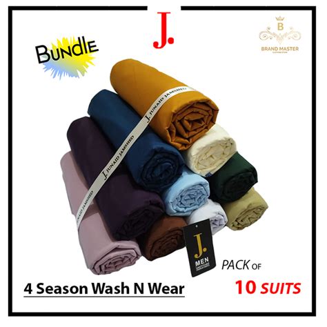 Pack Of 10 J Unstitched Wash N Wear Suits Bundle Deal 01 Beautynbeauty