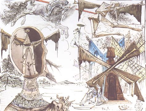 Don Quixote And The Windmills 1945 By Salvador Dali Artchive