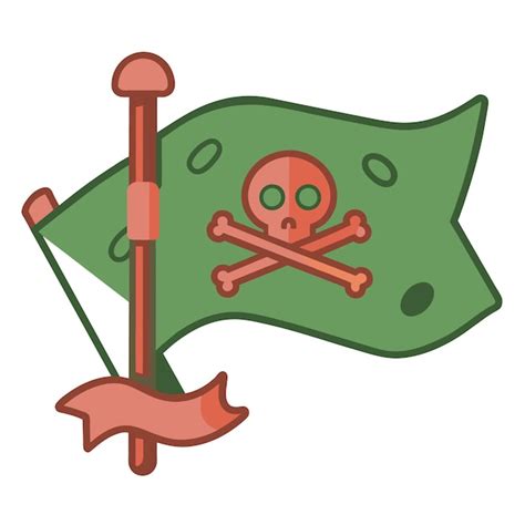 Colorful Sealife Pirate Flag Icon Pack Premium Ai Generated Vector