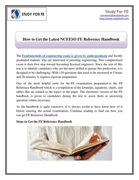 Ppt How To Get The Latest Ncees® Fe Reference Handbook Powerpoint
