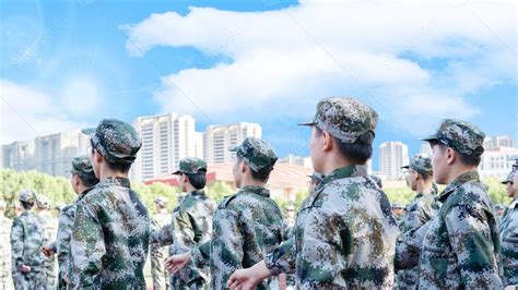 Military Training Babes Training Blue Atmospheric Powerpoint Background For Free Download