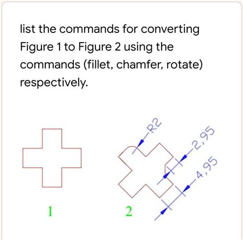 Solved List The Commands For Converting Figure 1 To Figure 2 Using The