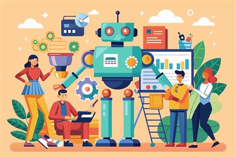 A Group Of Individuals Is Engaged In Designing Customizable Robots Using Various Tools And