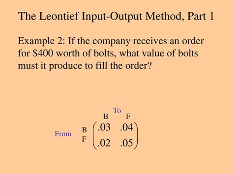 PPT The Leontief Input Output Method Part 1 PowerPoint Presentation ID 5935696