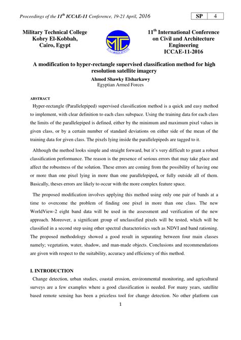Pdf A Modification To Hyper Rectangle Method For Supervised Classification Using High