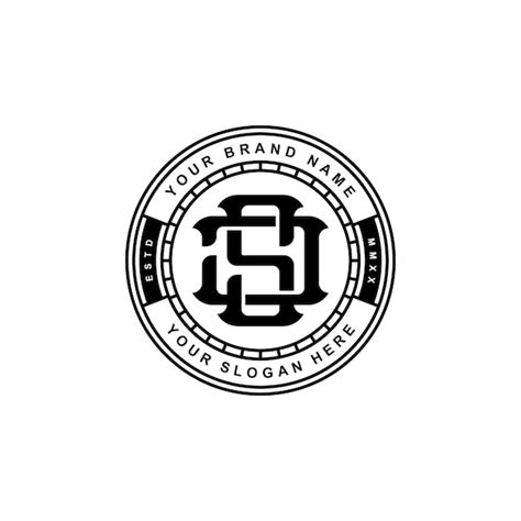 Letra Do Monograma Js Ou Sj Com Design De Crachá Estilo Interlock Para Roupas De Marca