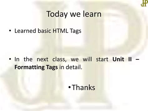 basic html tags pptx web design and html internet
