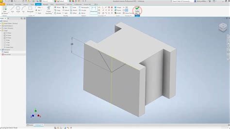 Autodesk Inventor Extrude Cut Youtube
